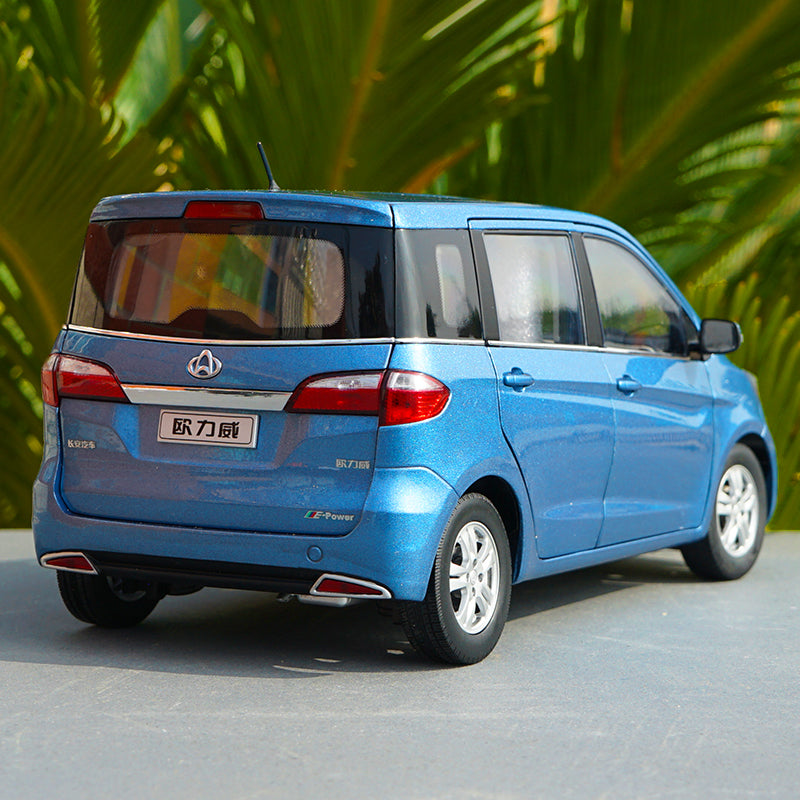 1:18 Scale Original Changan Oulove Diecast blue van car model with sma ...