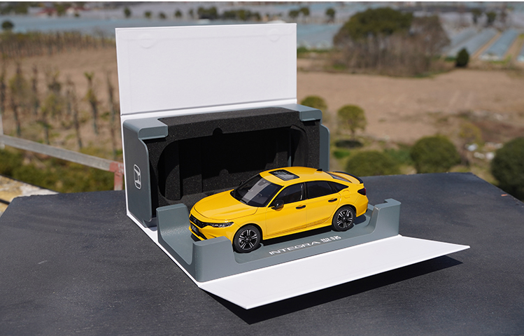 Original factory 1:18 Honda Grid INTEGRA 2022 yellow diecast car model ...