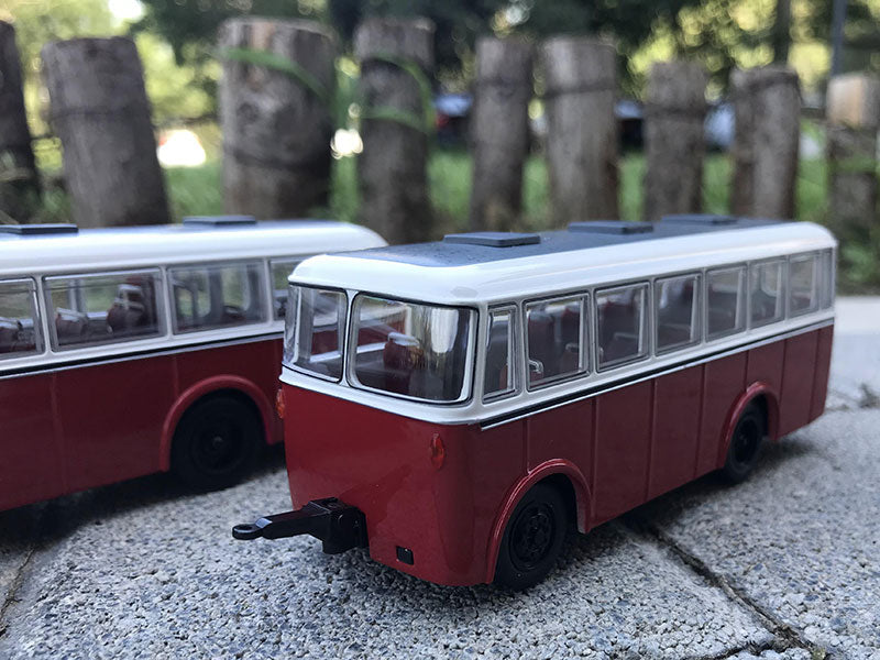 Original factory 1:64 Beijing No. 5 bus model trailer bus toy model fo ...