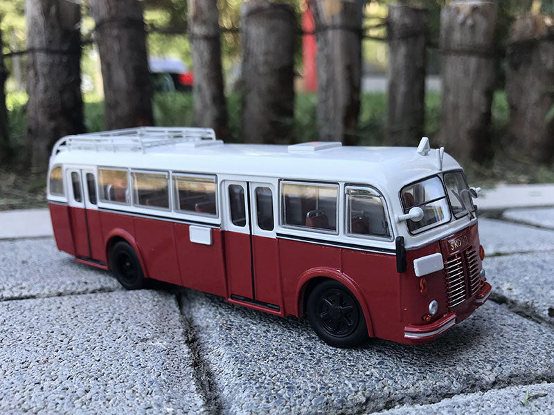 Original factory 1:64 Beijing No. 5 bus model trailer bus toy model fo ...